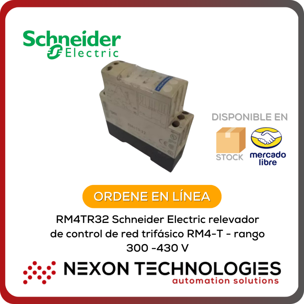 RM4TR32 Schneider Electric relevador de control de red trifásico RM4-T ...